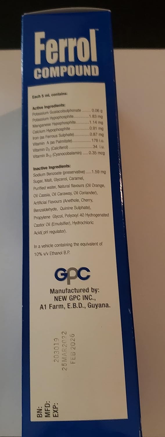 Ferrol Liquid Cough and Cold Tonic 500ml – The Original Ferrol Compound ...